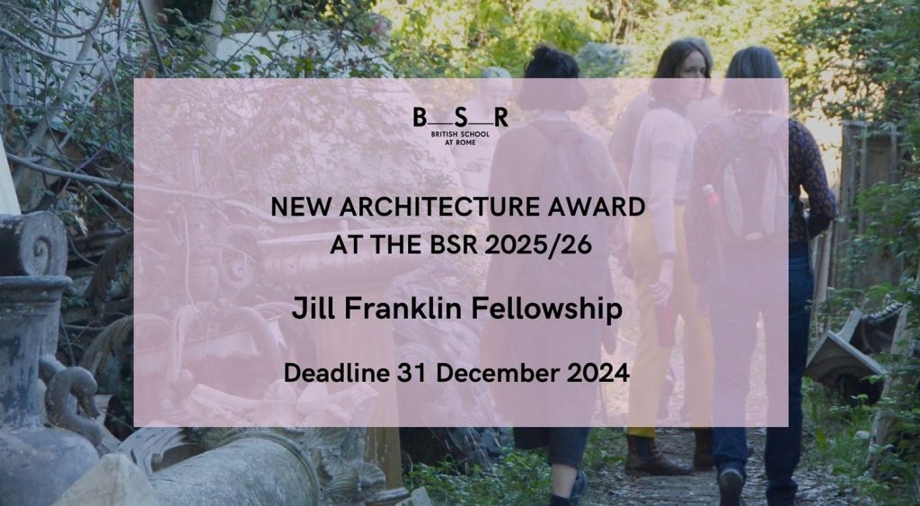 New Architecture Award: Jill Franklin Fellowship - Deadline 31 December ...